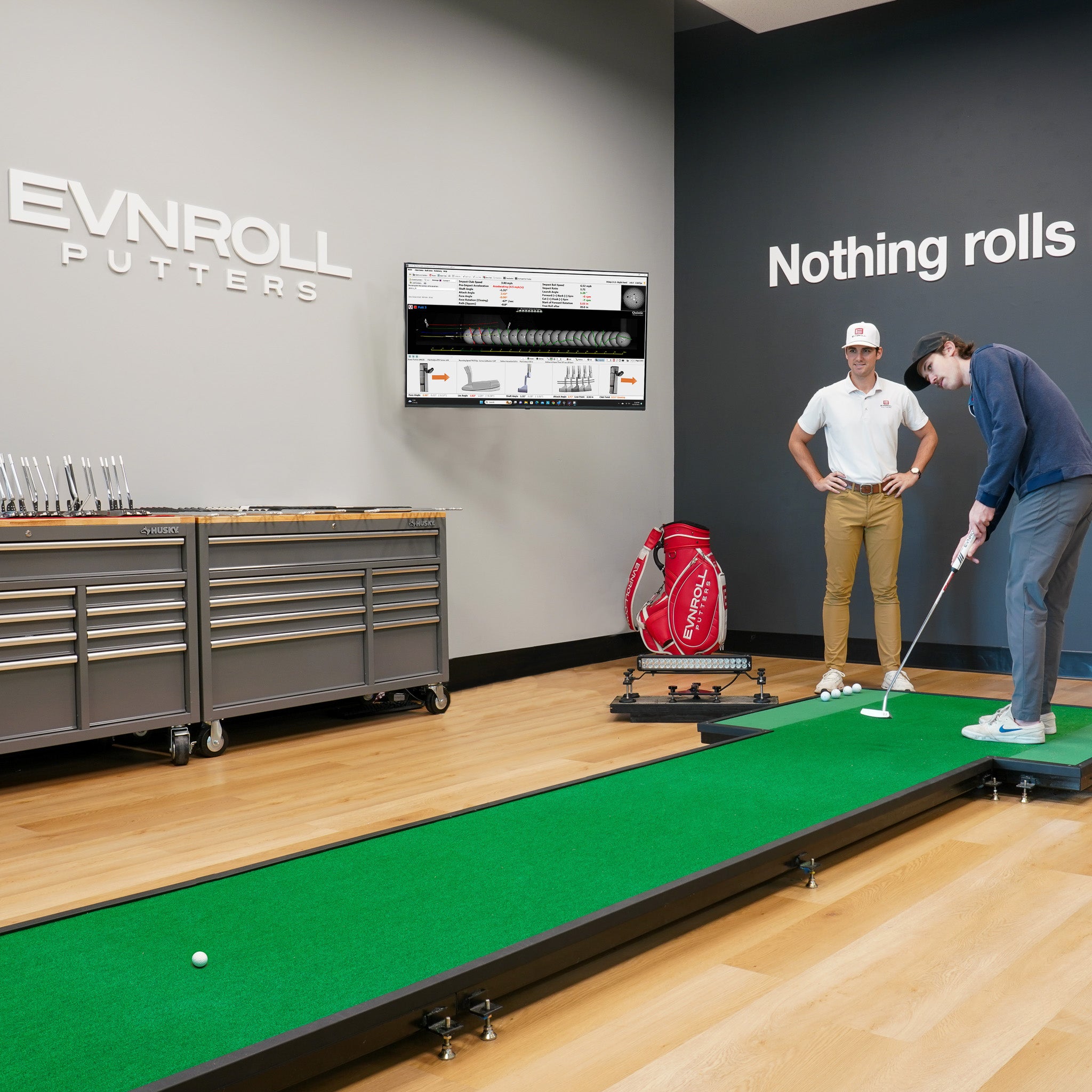 Evnroll ERX Putter Fitting with Quintic Ball Roll Analysis